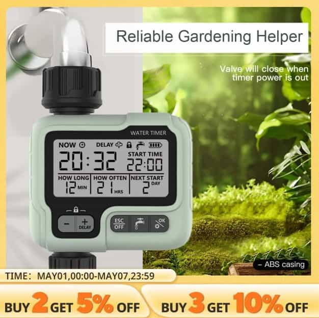 Temporizador de agua automático HCT-322, máquina de riego digital para ...