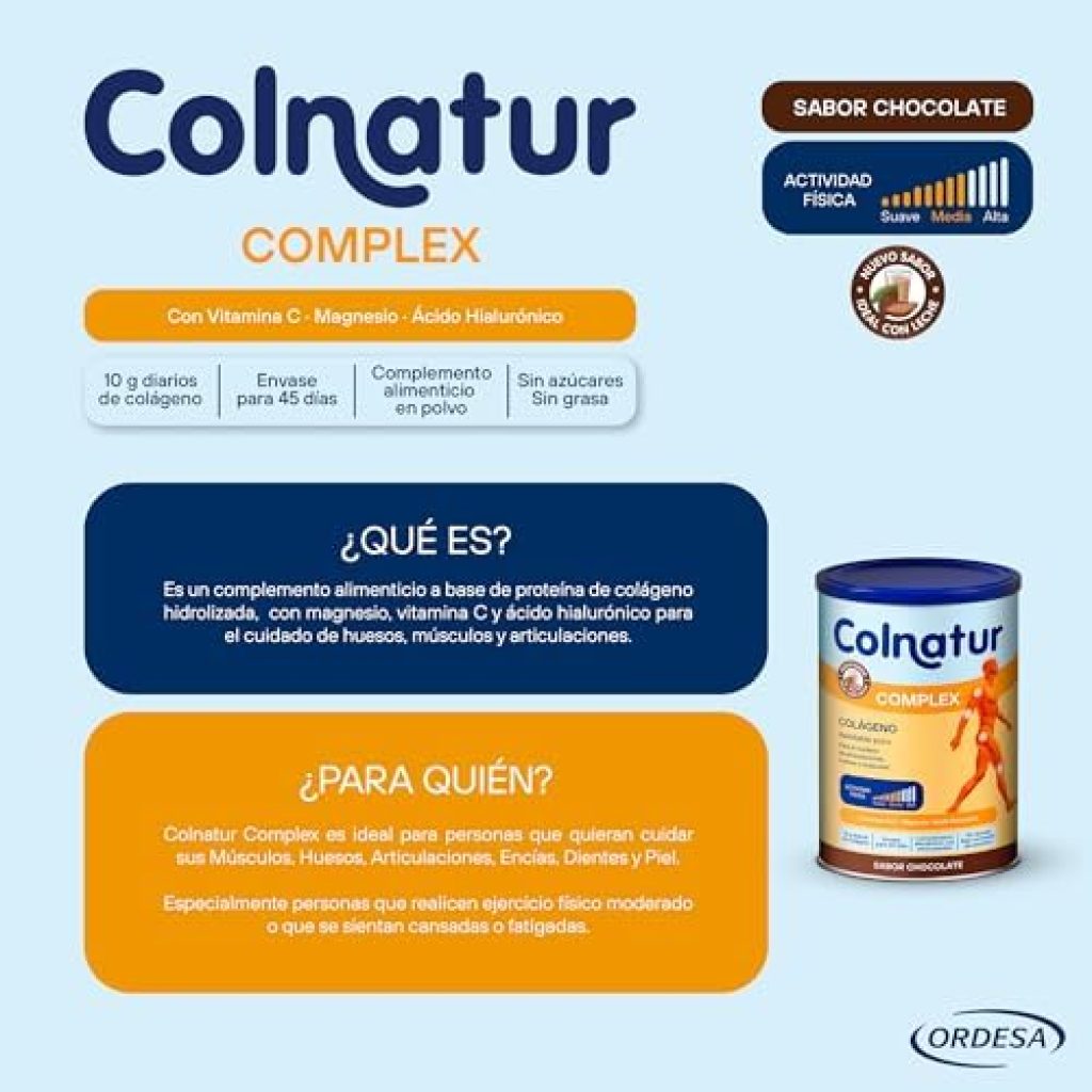Colnatur Complex Chocolate, 420g - Complemento alimenticio con colágeno ...
