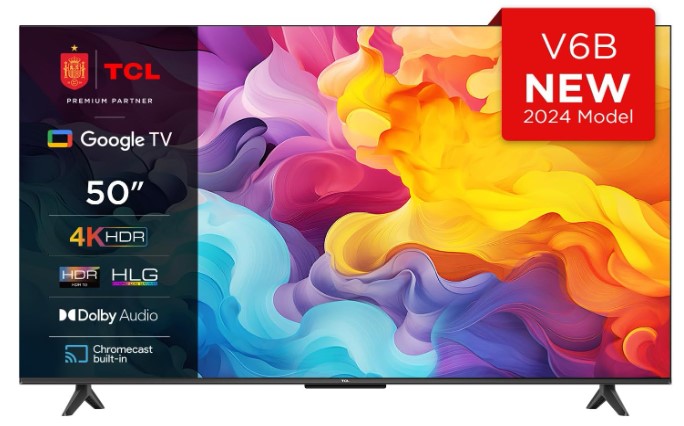 TCL 50V6B 50" 4K Ultra HD, HDR TV, Smart TV Powered by Google TV ...