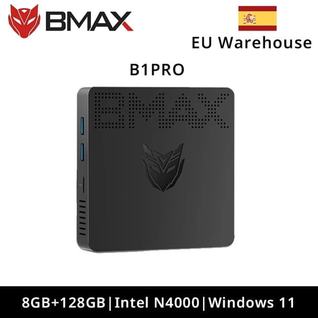 BMAX Mini PC B1PRO Windows 11 Pro 8GB RAM 128GB ROM N4000 Micro Desktop Computer Dual-Band WiFi ...