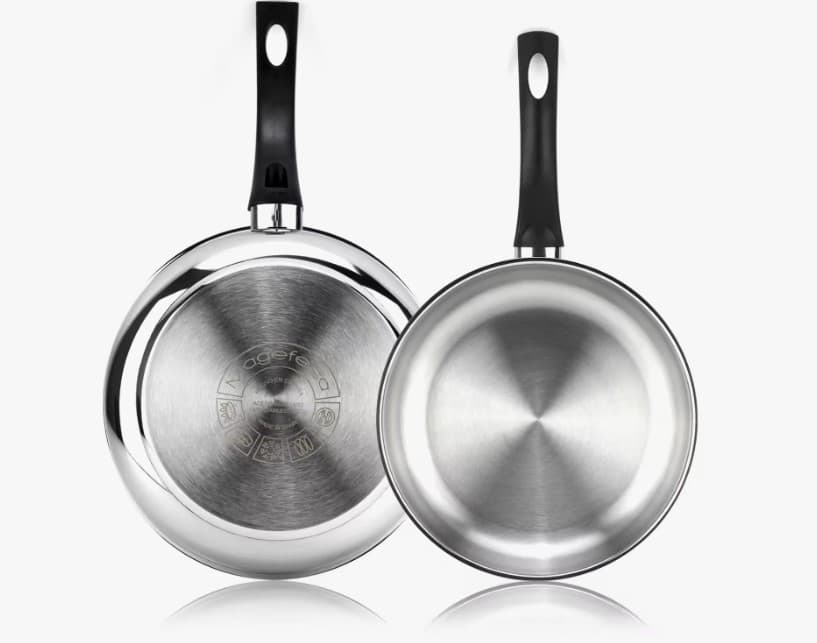 Magefesa ® Essencial Inox set de sartenes de 24 + 28 cm de Ø, sin recubrimiento, sin ...